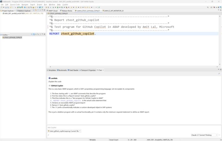 Eclipse + GitHub Copilot = Lightspeed SAP ABAP Development | All things Azure
