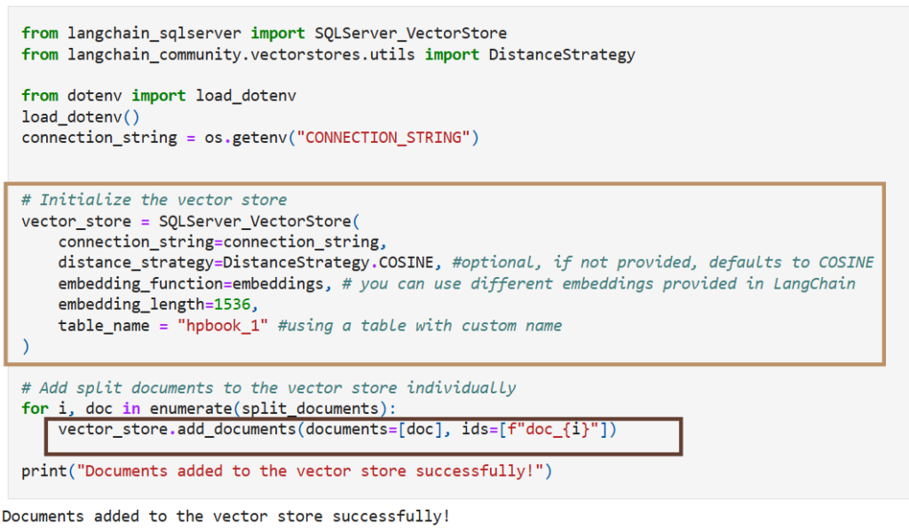 Langchain Integration For Vector Support For Sql Based Ai Applications