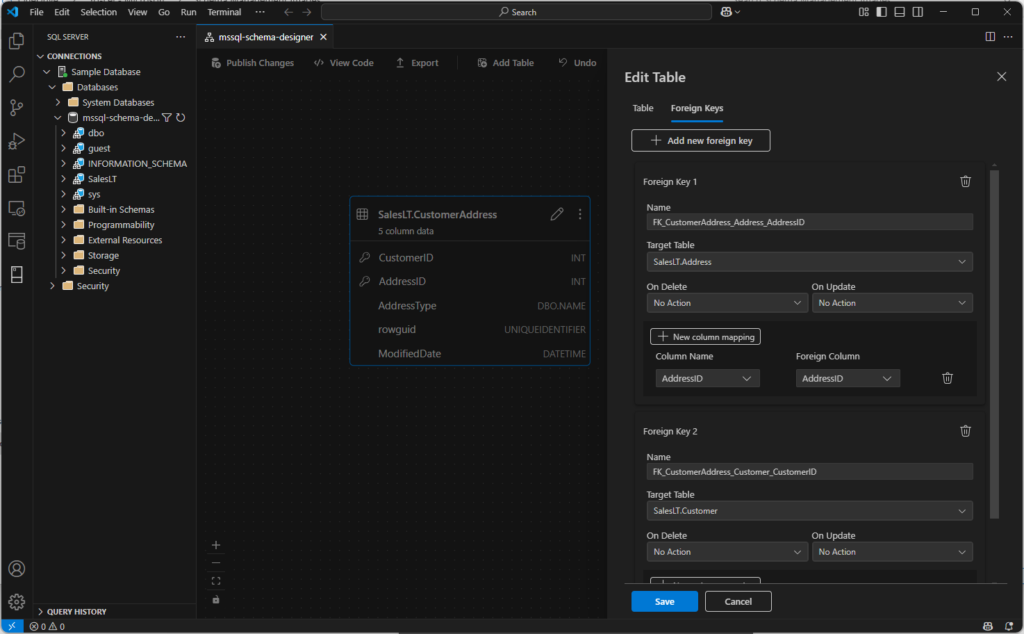 MSSQL Extension for VS Code: Introducing Schema Designer (Preview ...