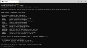 Windows Package Manager 1.1 - Windows Command Line