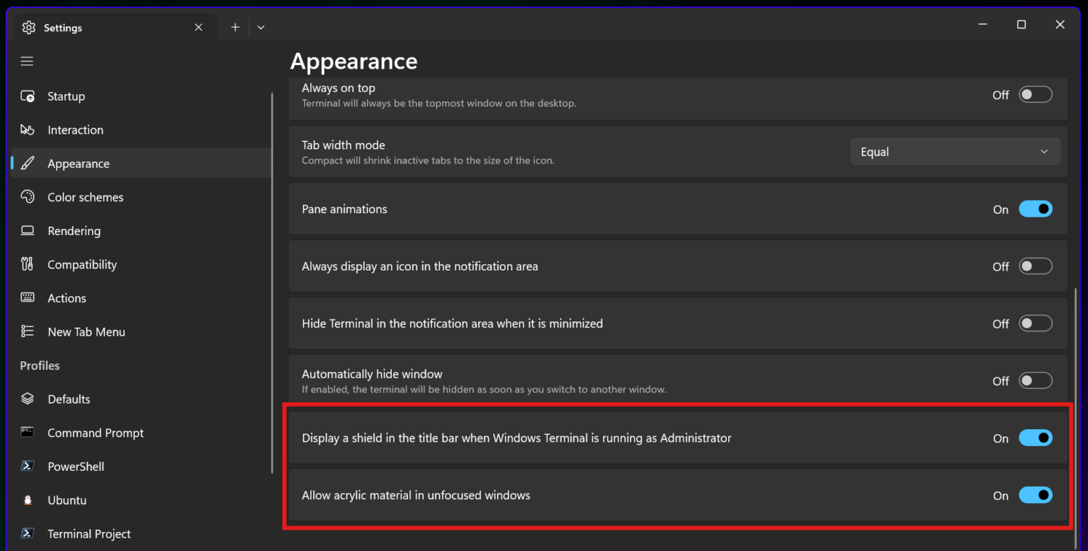 Windows Terminal Preview 1.23 Release - Windows Command Line