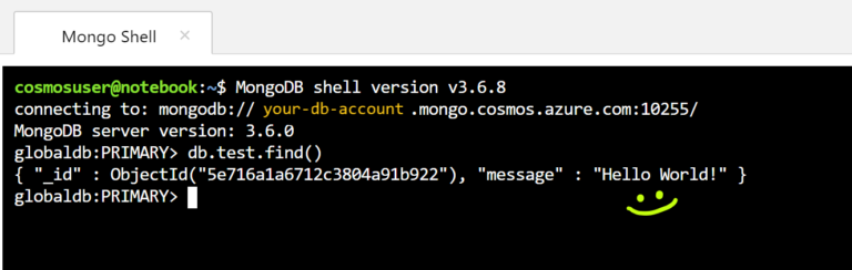 Native Mongo Shell On Azure Cosmos Db Api For Mongodb Now In Preview Azure Cosmos Db Blog
