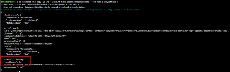 Intra-account container copy jobs for Core (SQL) and Cassandra API ...