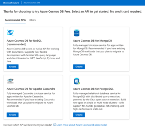 Exploring the Free Try Azure Cosmos DB Sandbox Experience - Azure Cosmos DB Blog