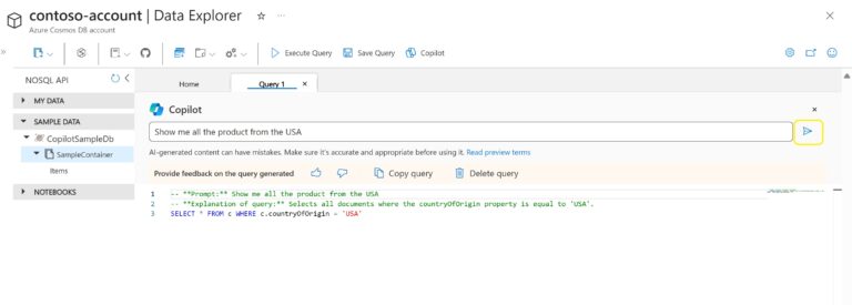 Microsoft Copilot for Azure enables natural language queries for Azure Cosmos DB data - Azure ...