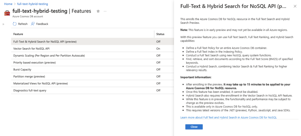 New Vector Search, Full Text Search, and Hybrid Search Features in ...