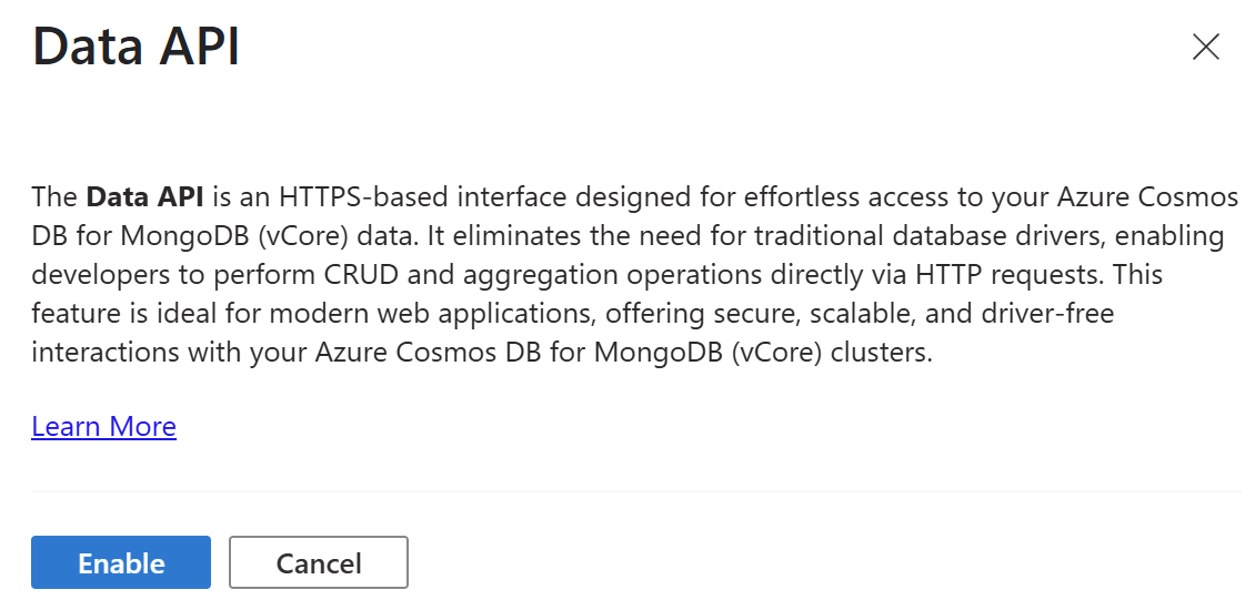 General Availability For Data Api In Vcore Based Azure Cosmos Db For