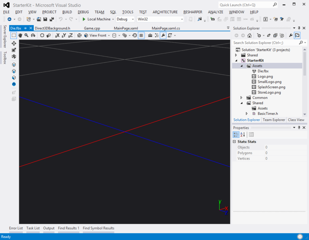Developing an app with the Visual Studio 3D Starter Kit, part 1 of 3 ...