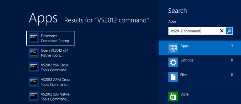 Finding the Visual Studio Command Prompts in Visual Studio 2012 - C++ ...