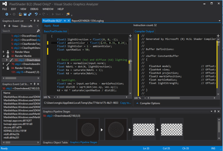 Graphics Diagnostics in Visual Studio 2013 Update 3 RC - C++ Team Blog