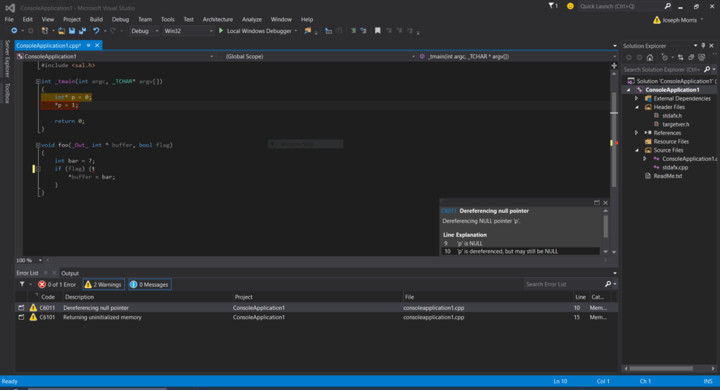 C/C++ Code analysis in VS2015 - C++ Team Blog