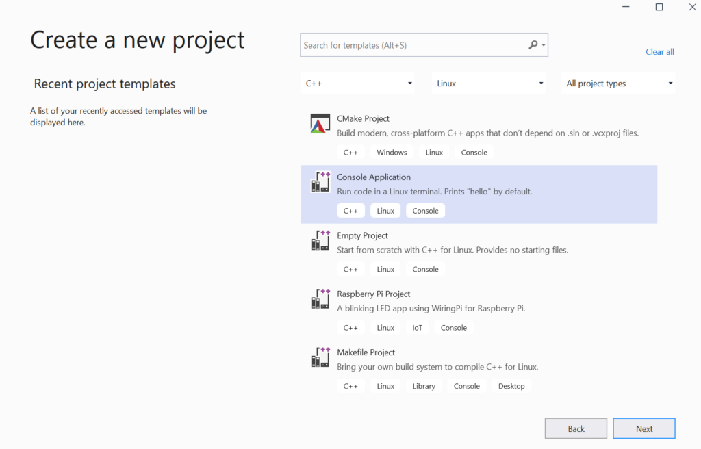 在 Visual Studio 中使用 C++ 进行 Linux 开发