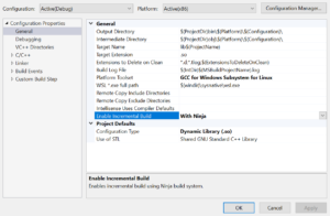 C++ Linux development with Visual Studio: incremental build ...