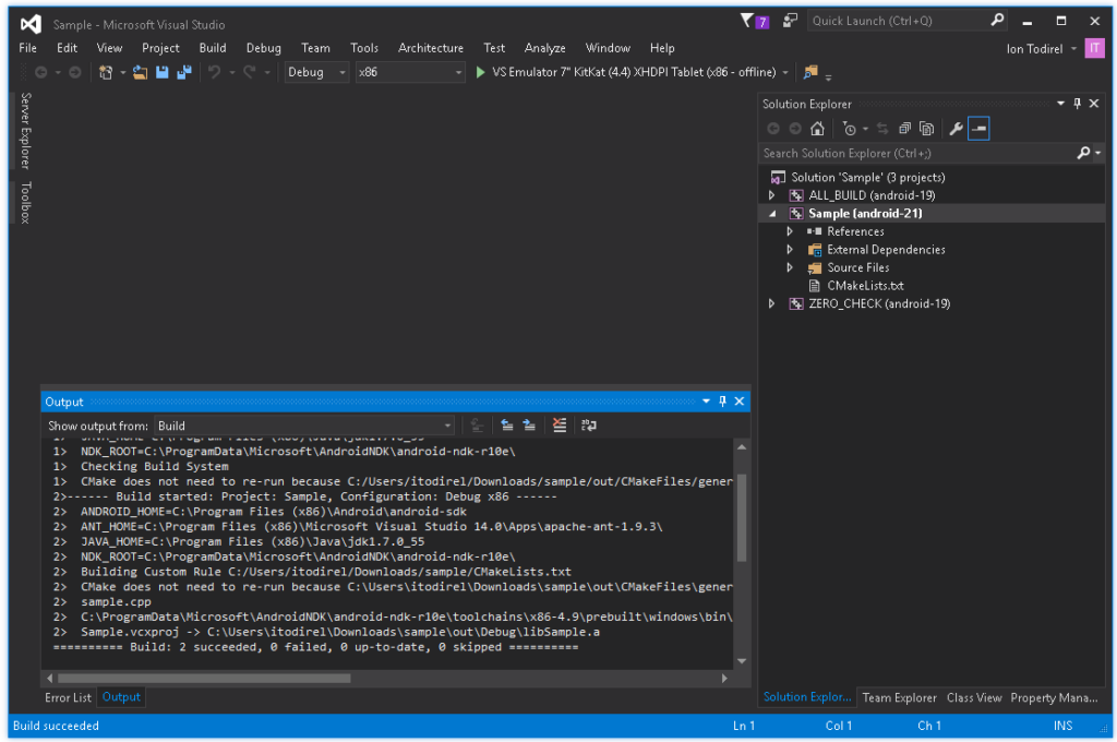 Support for Android CMake projects in Visual Studio - C++ Team Blog