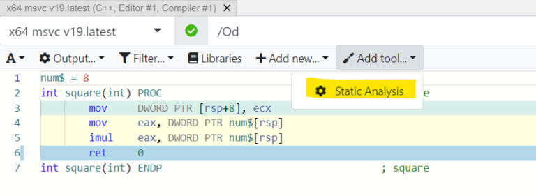 Execution and Static Analysis Support for MSVC on Compiler Explorer - C++ Team Blog