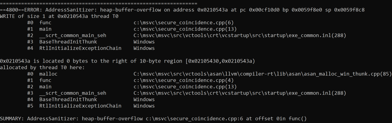 AddressSanitizer continue_on_error - C++ Team Blog