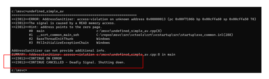 AddressSanitizer continue_on_error - C++ Team Blog