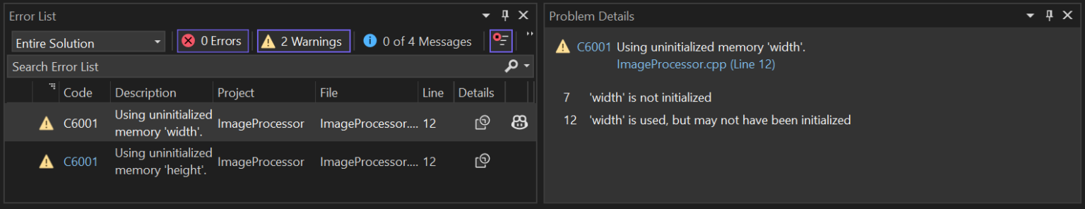 Prevent Critical Bugs With Msvc Code Analysis C Team Blog