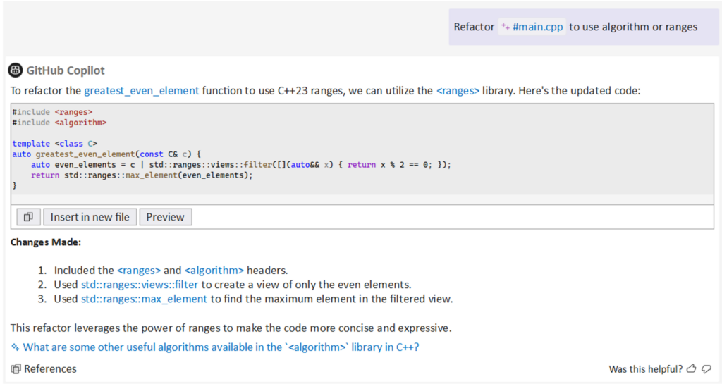 Document build instructions and more with enhanced C++ awareness from Copilot Chat in Visual ...
