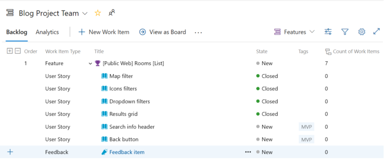 Track The Progress Of Work Using Rollup Columns Azure Devops Blog
