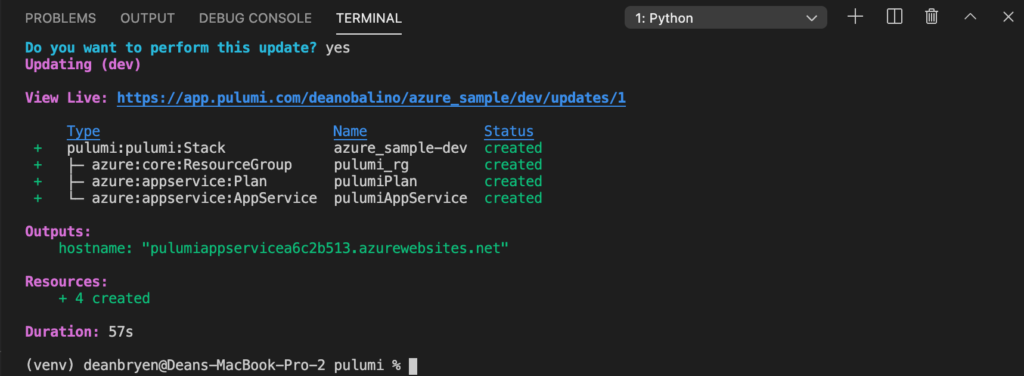 Introduction to Infrastructure as Code on Azure using Python with Pulumi - Azure DevOps Blog