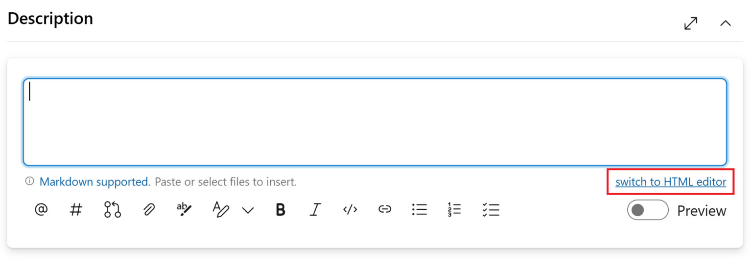 Markdown For Large Text Fields Private Preview Azure Devops Blog