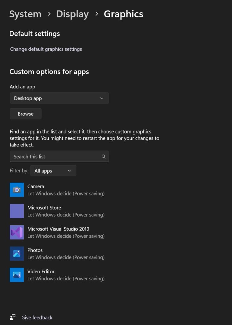 Navigating the Redesigned Graphics Settings page - DirectX Developer Blog