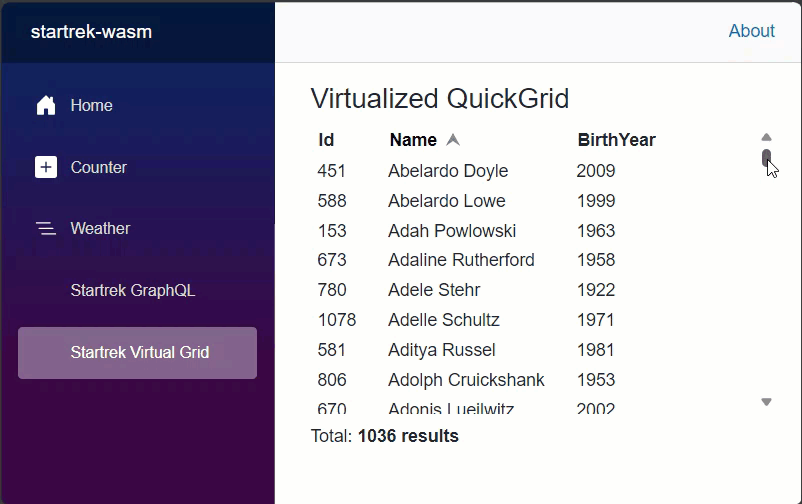How use a Blazor QuickGrid with GraphQL - .NET Blog