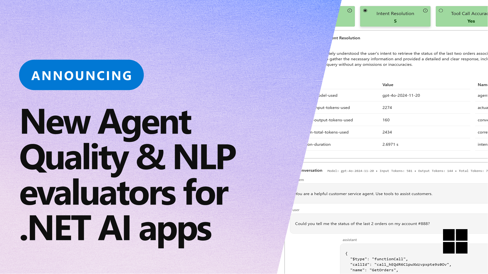 Exploring new Agent Quality and NLP evaluators for .NET AI applications