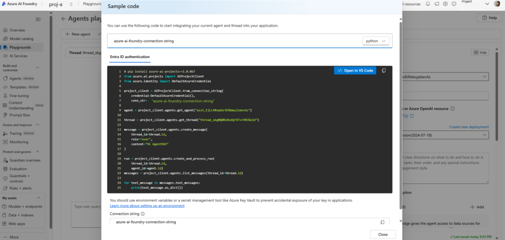 Code quicker with Azure AI Foundry playgrounds and VS Code | Azure AI ...
