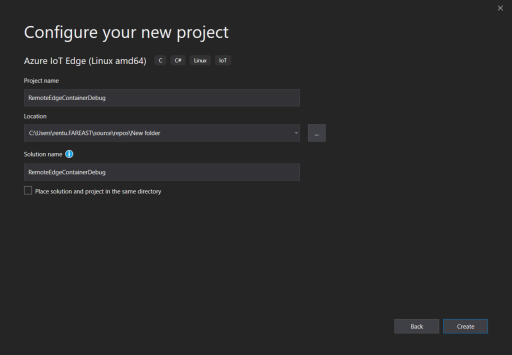 Debug Azure Iot Edge C Remote Linux Module Container With Visual