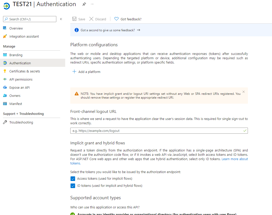 Configuring Authentication and Authorization for REST APIs using Azure ...