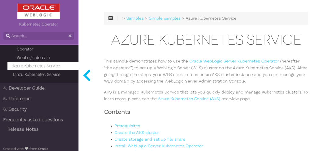 在azure Kubernetes服务上运行oracle Weblogic Server Java Blog In Chinese
