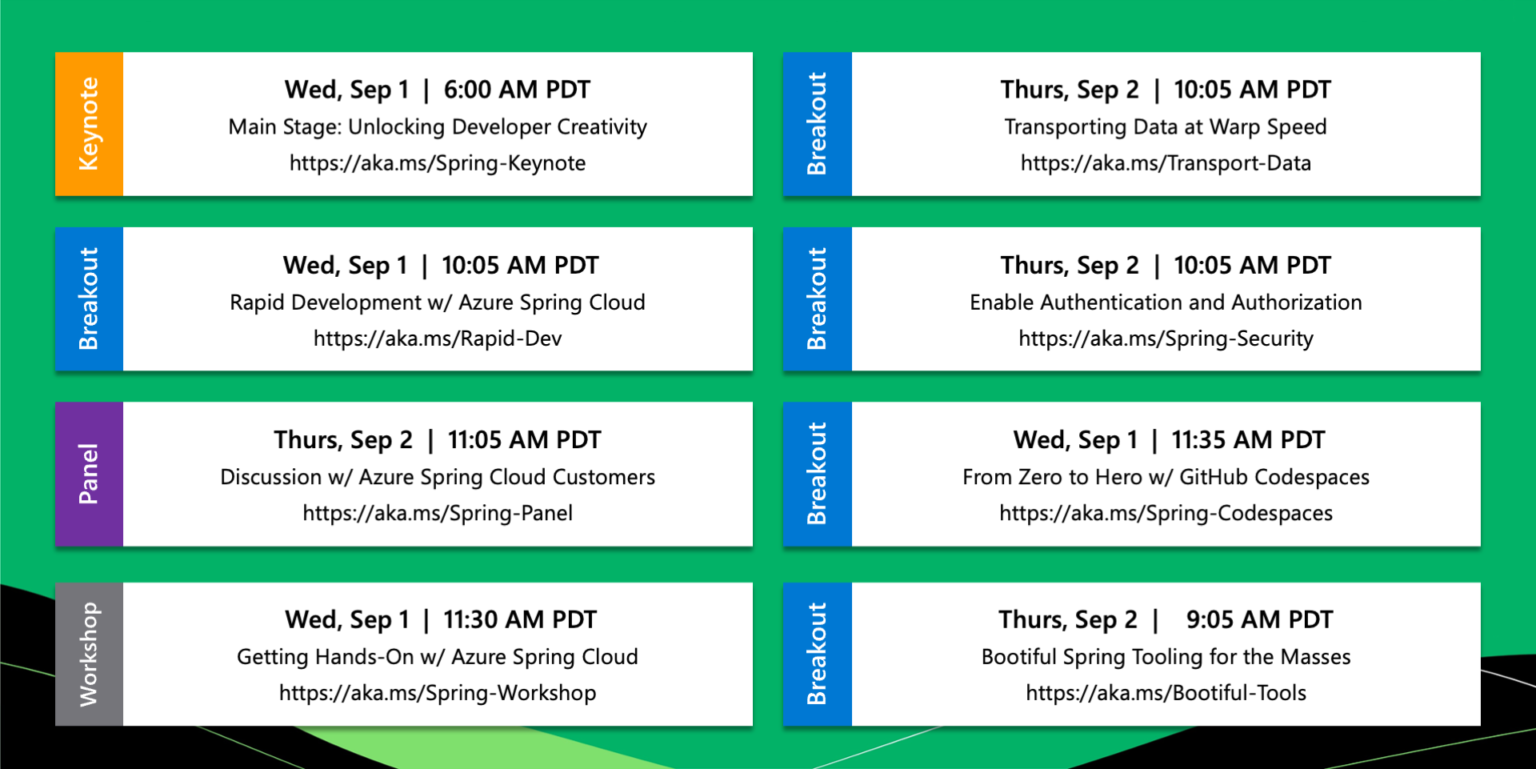 Join Microsoft at SpringOne 2021 - Microsoft for Java Developers