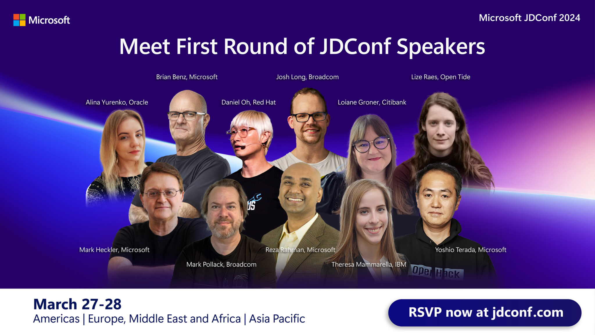 Meet the First Round of Speakers for Microsoft JDConf 2024: Where Java, Cloud, and AI Come ...
