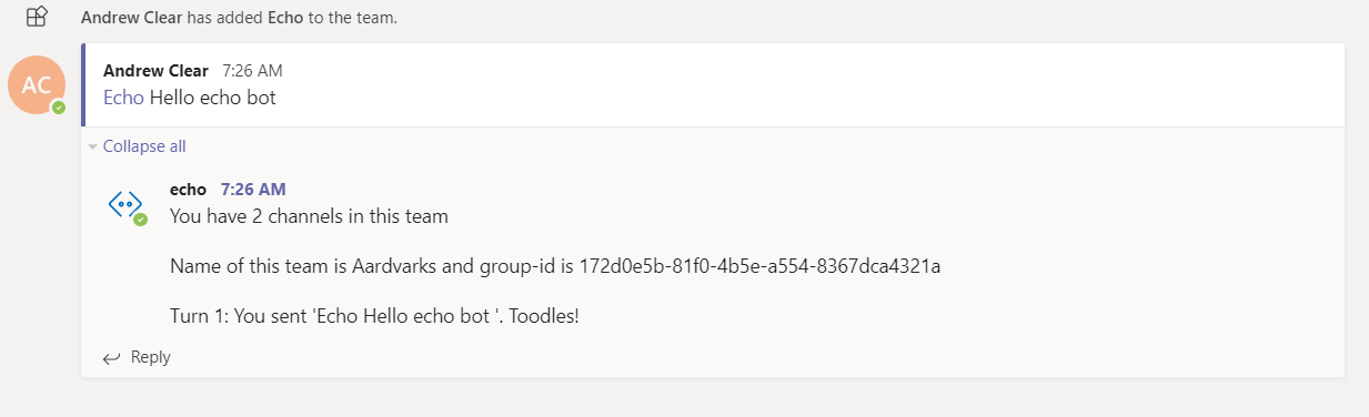 Preview Release of .Net Teams Bot Builder v4 SDK - Microsoft 365 Developer Blog