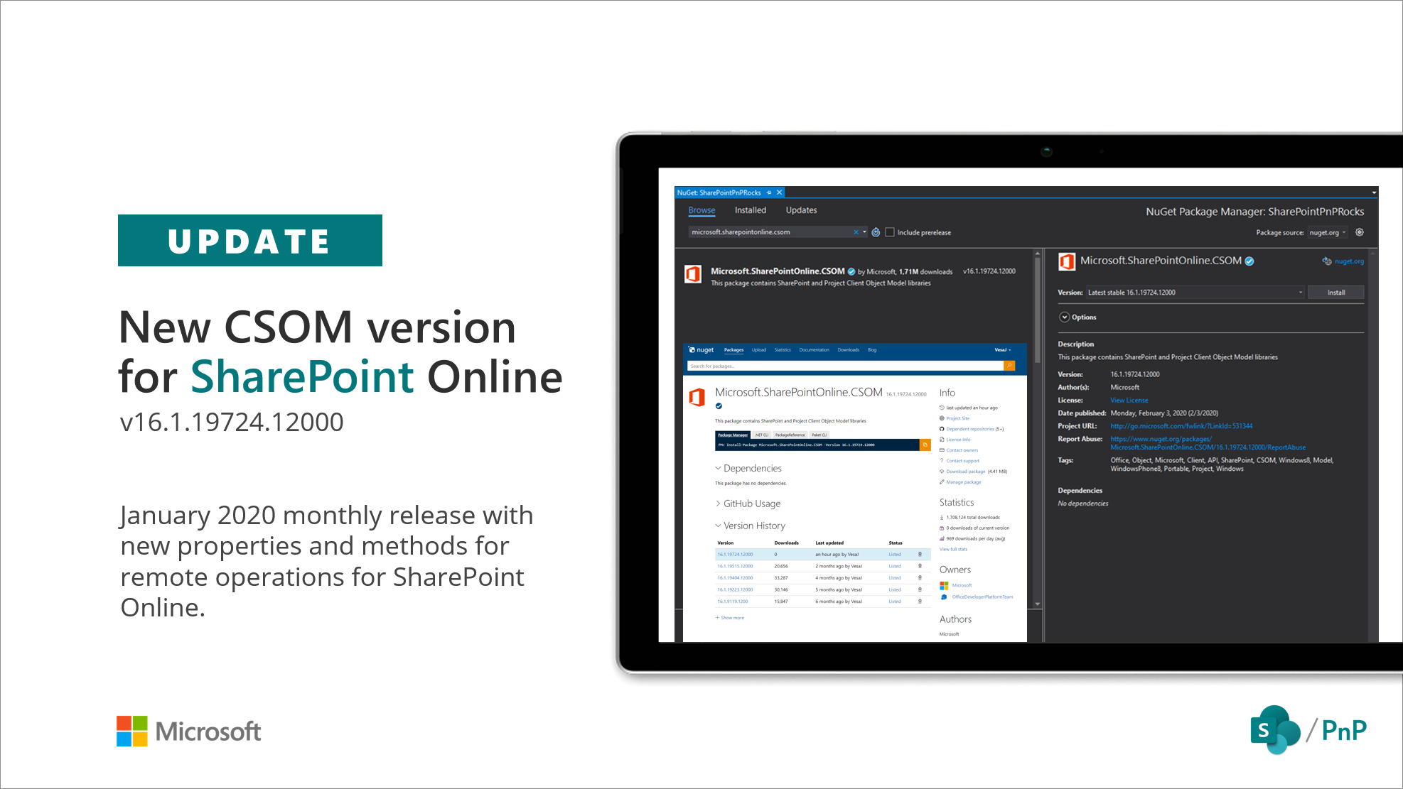 New Sharepoint Csom Version Released For Sharepoint Online January 2020 Microsoft 365