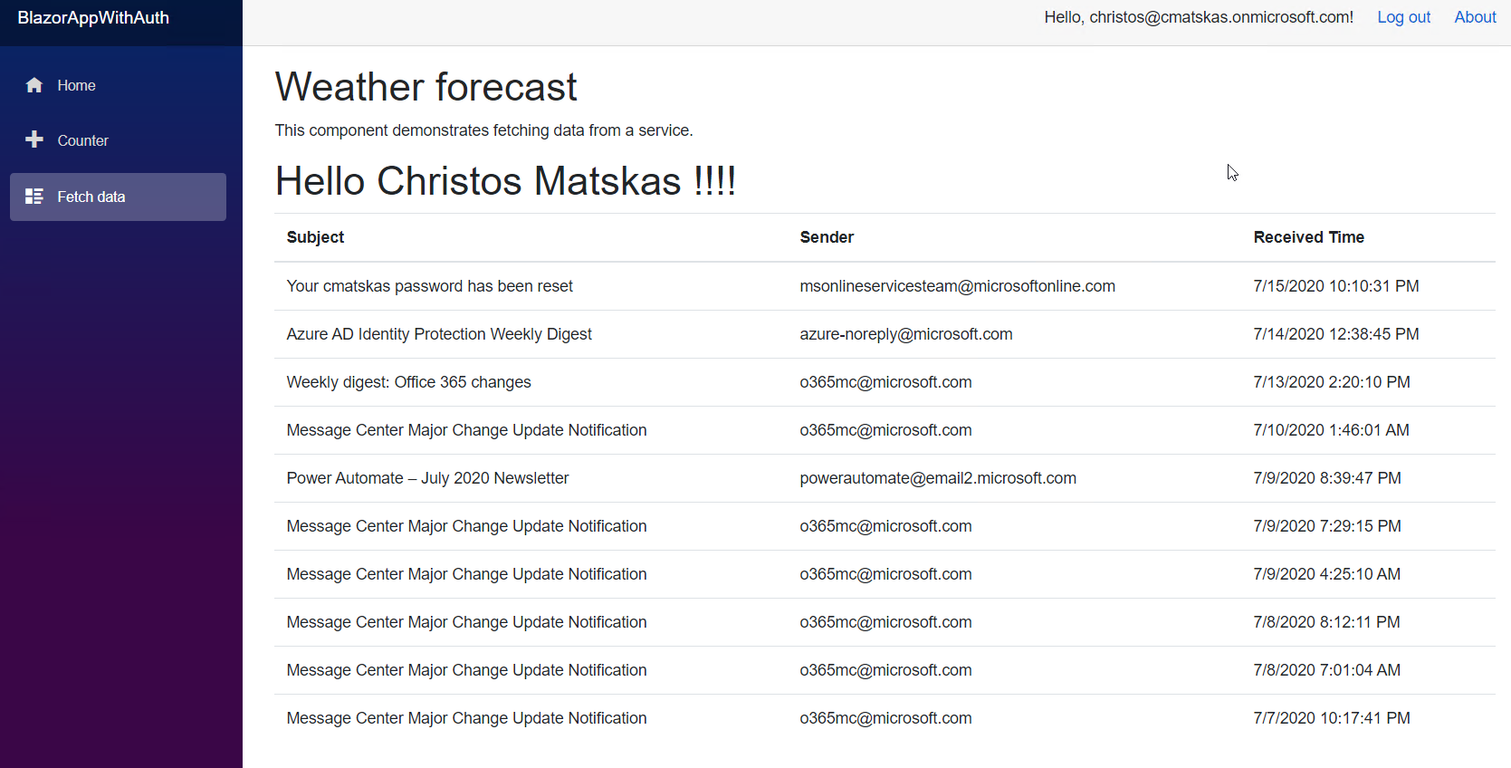 How to build a Blazor web app with Azure Active Directory authentication and Microsoft Graph ...
