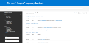 Announcing a new, redesigned Microsoft Graph changelog - Microsoft 365 Developer Blog