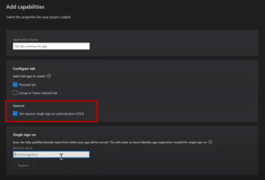 How to create single sign-on authentication for tab apps with Microsoft Teams Toolkit for Visual ...