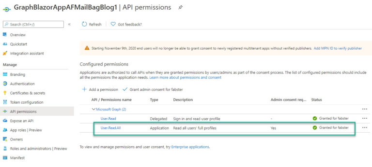Microsoft Graph Mailbag - Blazor Web Assembly and Microsoft Graph with Azure Functions ...