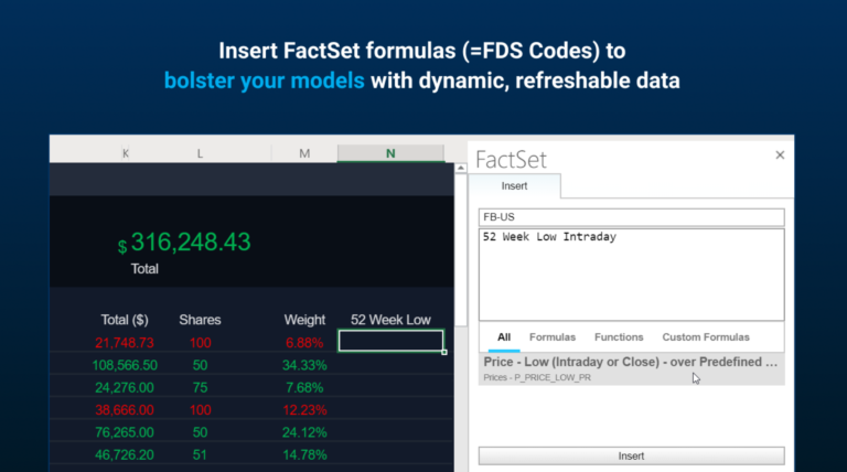 FactSet for Excel leverages the EquivalentAddin element for COM add-in compatibility - Microsoft ...