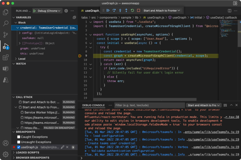 Debugging Microsoft Teams app locally with Teams Toolkit - Microsoft 365 Developer Blog