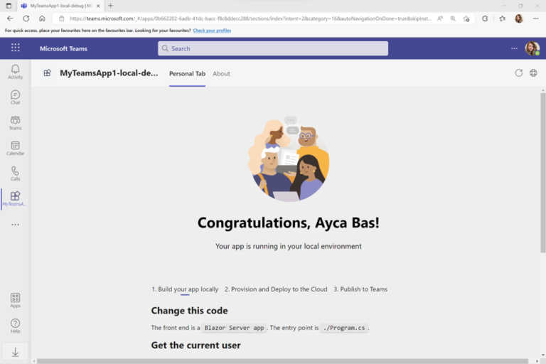 Build a productivity dashboard with Microsoft Teams Toolkit for Visual ...