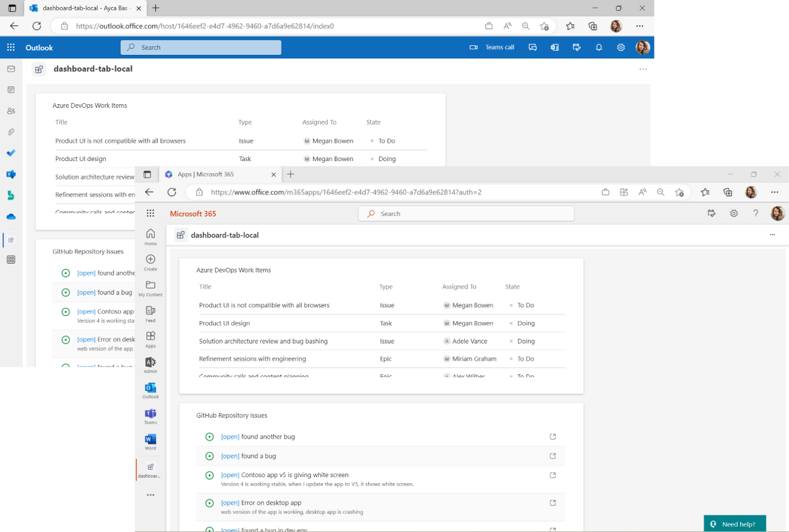 Build a developer assist dashboard using Teams Toolkit