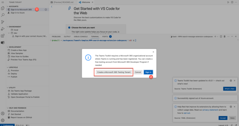 Use AI pair programming to build a Microsoft Teams app