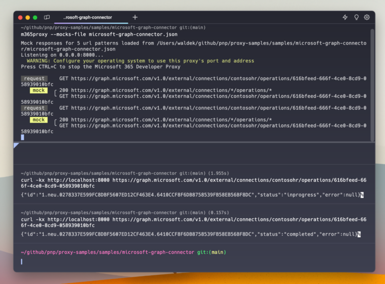 Microsoft 365 Developer Proxy v0.12 with new mocking capabilities