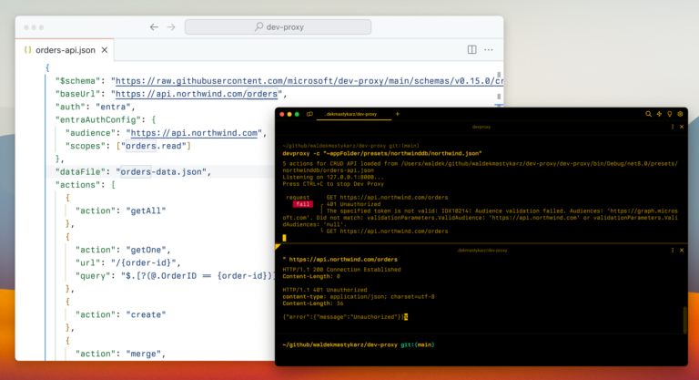 Dev Proxy v0.15 with simulating CRUD APIs secured with Microsoft Entra