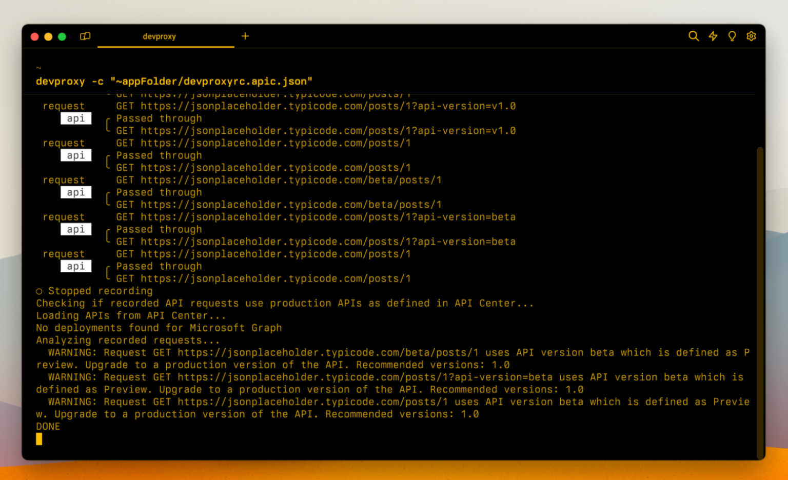 Dev Proxy v0.17 includes integration with Azure API Center