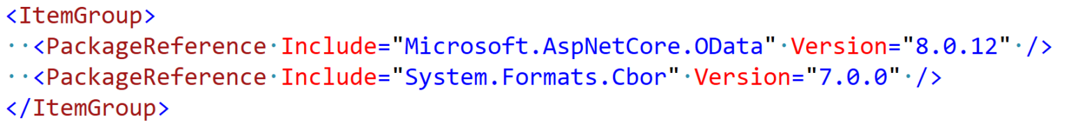 Enable CBOR within ASP.NET Core OData - OData